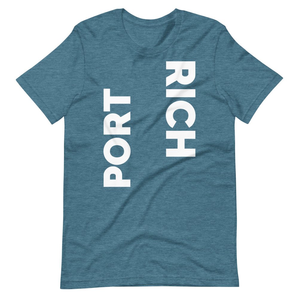 Rich Port Flip Logo Tee Heather Teal - Rich Port 100